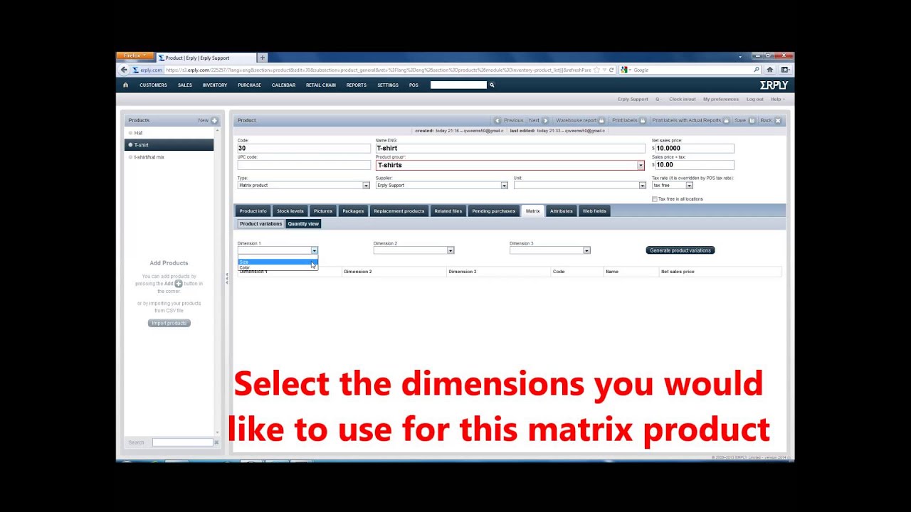 Creating a Matrix Product - YouTube
