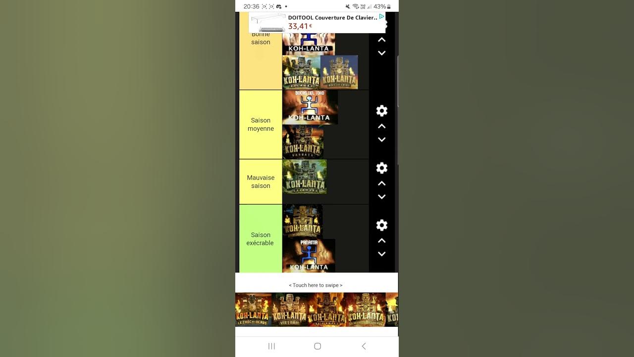 Tier list saisons de koh lanta ft. Alextello et Noa Gerbier - YouTube