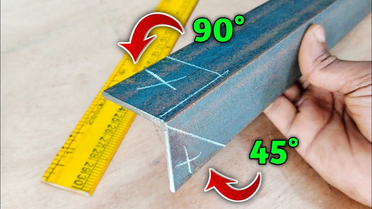 L- angle cutting trick // angle iron notching idea - YouTube