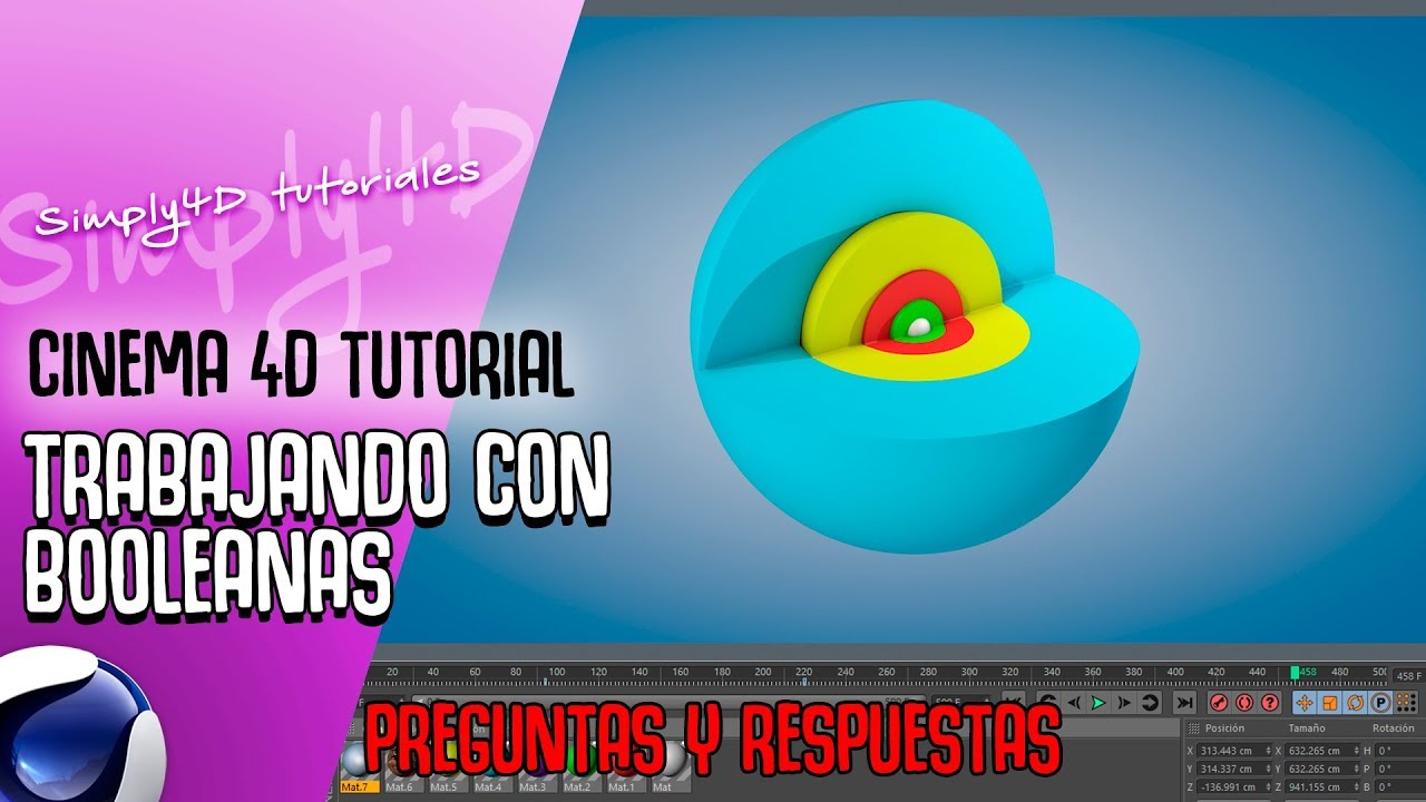 TRABAJANDO CON BOOLEANAS EN CINEMA 4D - YouTube