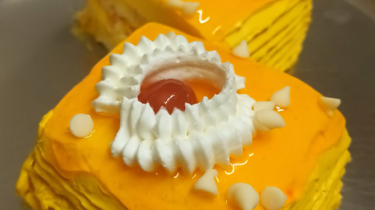 mango Pastry🍋🍰#mango#pastry#mangolovers #mangoes#indian#summer#soft# ...