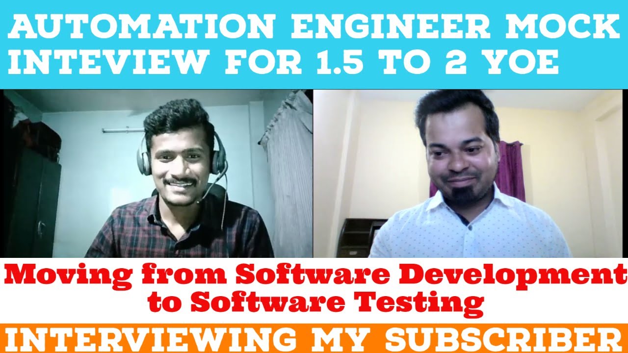 Automation Testing Mock Interview For 15 To 2 Yoe Motivating Video For All Automation