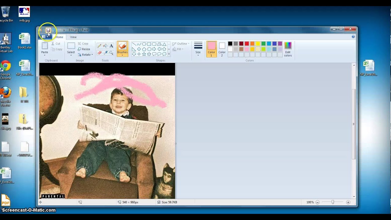 Using the program "Paint" - YouTube