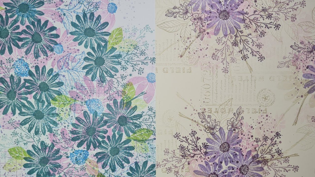 How to STAMP a FLORAL BACKGROUND | Notes of Nature | Cheerful Daisies # ...