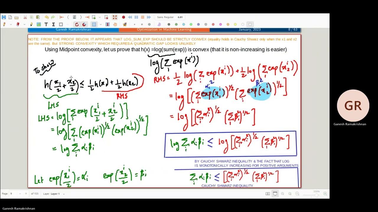 CS769 2024 Lec 7 Calculus of Convex Fns, ML Examples, Gradient, Quasi ...