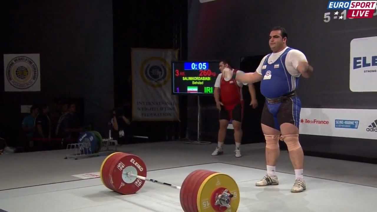 World Weightlifting Paris 2011 +105Kg Men - Behdad Salimi & Sajad ...