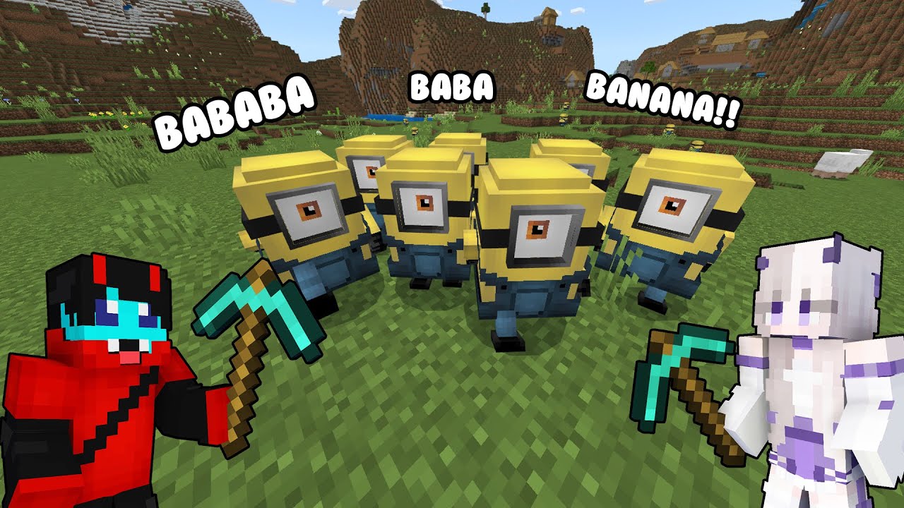 🍌 NAG ALAGA KAMI NG MINIONS SA MINECRAFT PE - Part 1 🍌 - YouTube