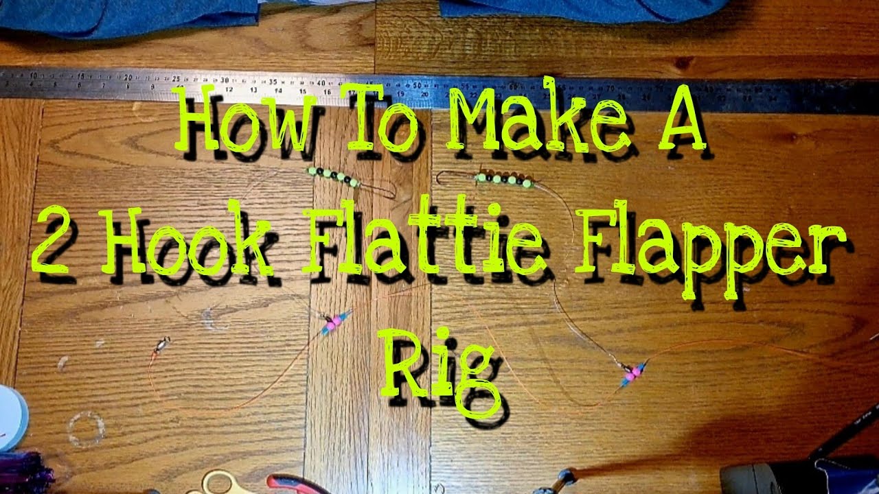 How To Make A 2 Hook Flattie Flapper Rig For #Seafishing - YouTube