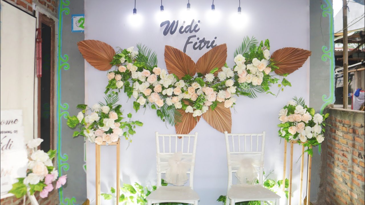 Backdrop Minimalis Wedding Tema Rustic - YouTube