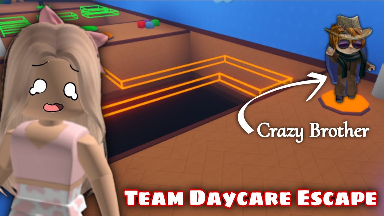 Playing Team Daycare Escape With My Crazy Brother Cat Noon Roblox
