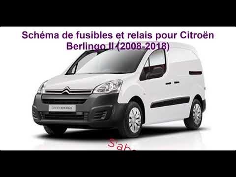 Schéma de fusibles et relais pour Citroën Berlingo II 2008/2009/2010/2011/2012/2013/2014/2015 ...