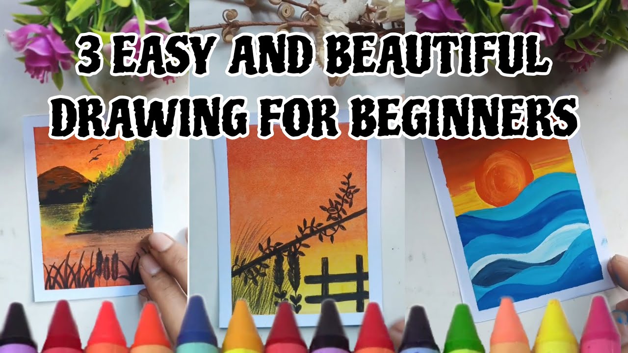 3 EASY DRAWING FOR BEGINNERS - YouTube