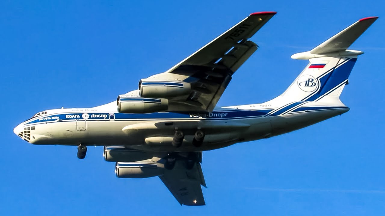 Volga-Dnepr Ilyushin IL-76 (IL76) landing in Montreal-Mirabel (YMX/CYMX ...