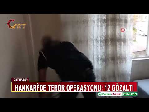 Hakkari’de terör operasyonu: 12 gözaltı