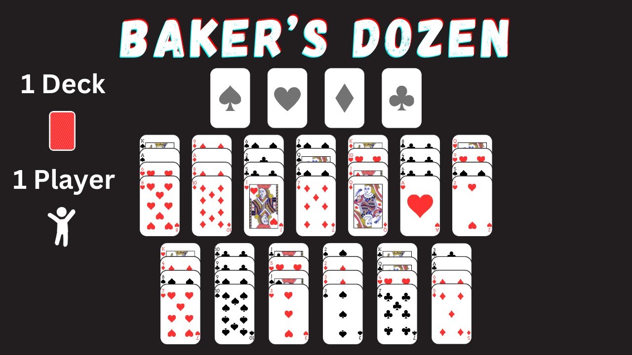 How To Play Baker's Dozen Solitaire - YouTube