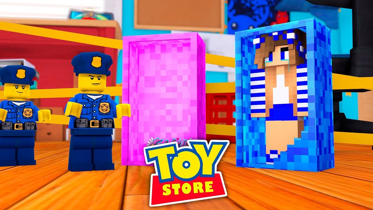 LITTLE KELLY HAS BEEN KIDNAPPED !!! Minecraft TOY STORE w/ Sharky and ...