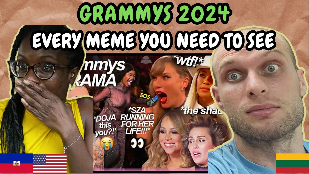 REACTION TO Every Grammys 2024 Meme You Need To See 😗Performances ...