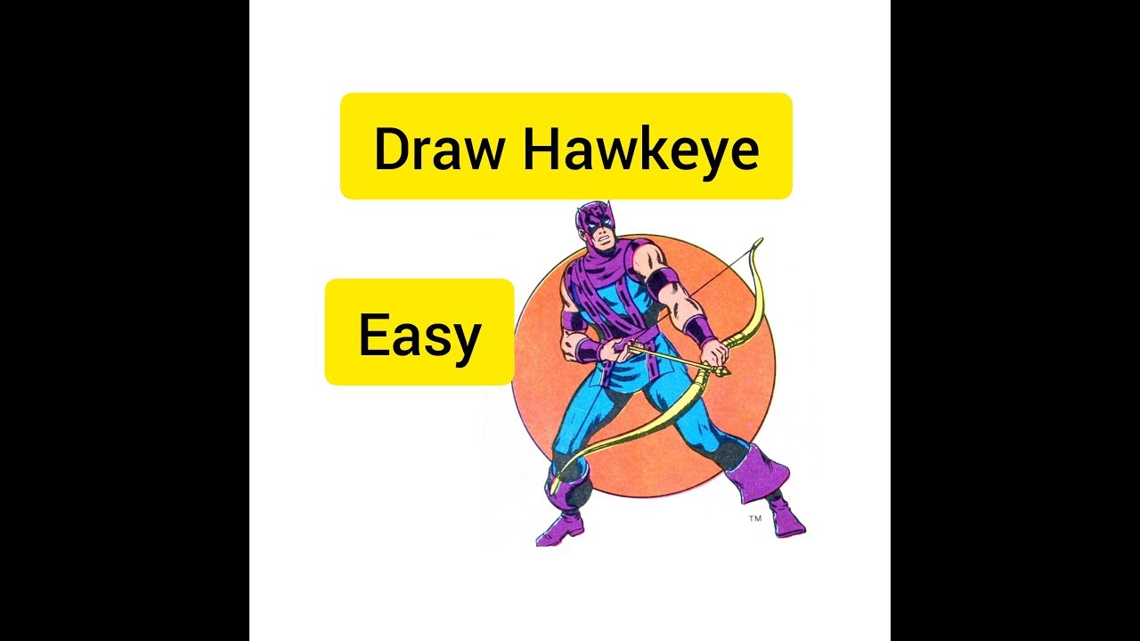 How to draw hawkeye | the avengers - YouTube