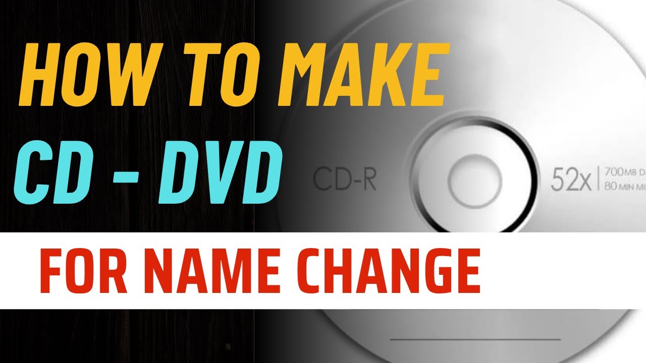 How to upload a file in a CD? Name Change ka CD kaise banaye? - YouTube