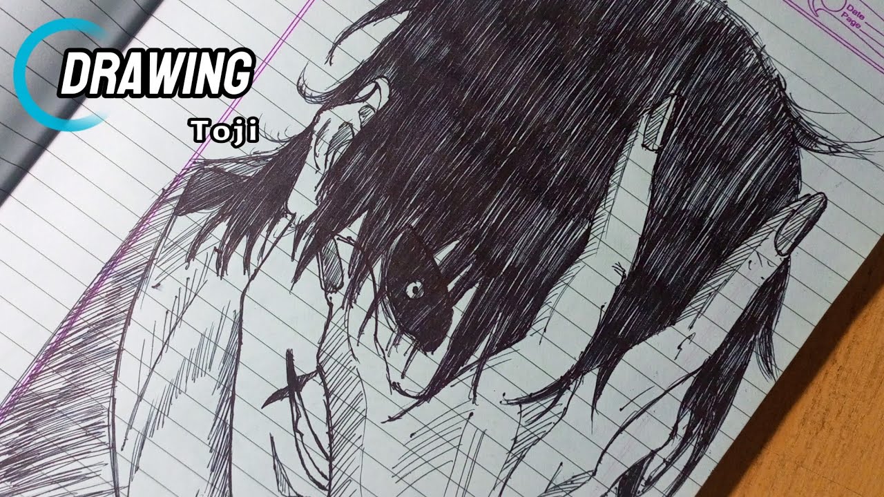 How to Draw Toji Fushiguro Easy - JJK Drawing Easy - YouTube