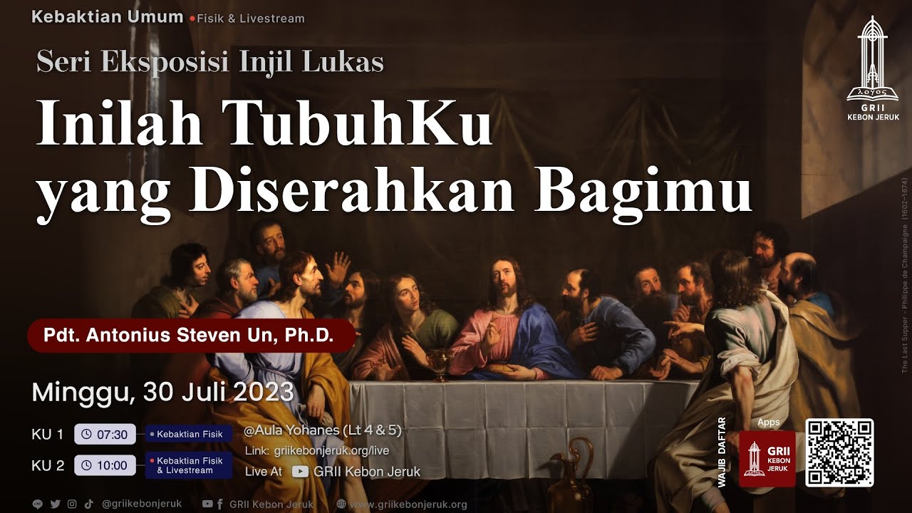 Pdt. Antonius Un | Inilah TubuhKu yang Diserahkan Bagimu | Kebaktian 2 ...