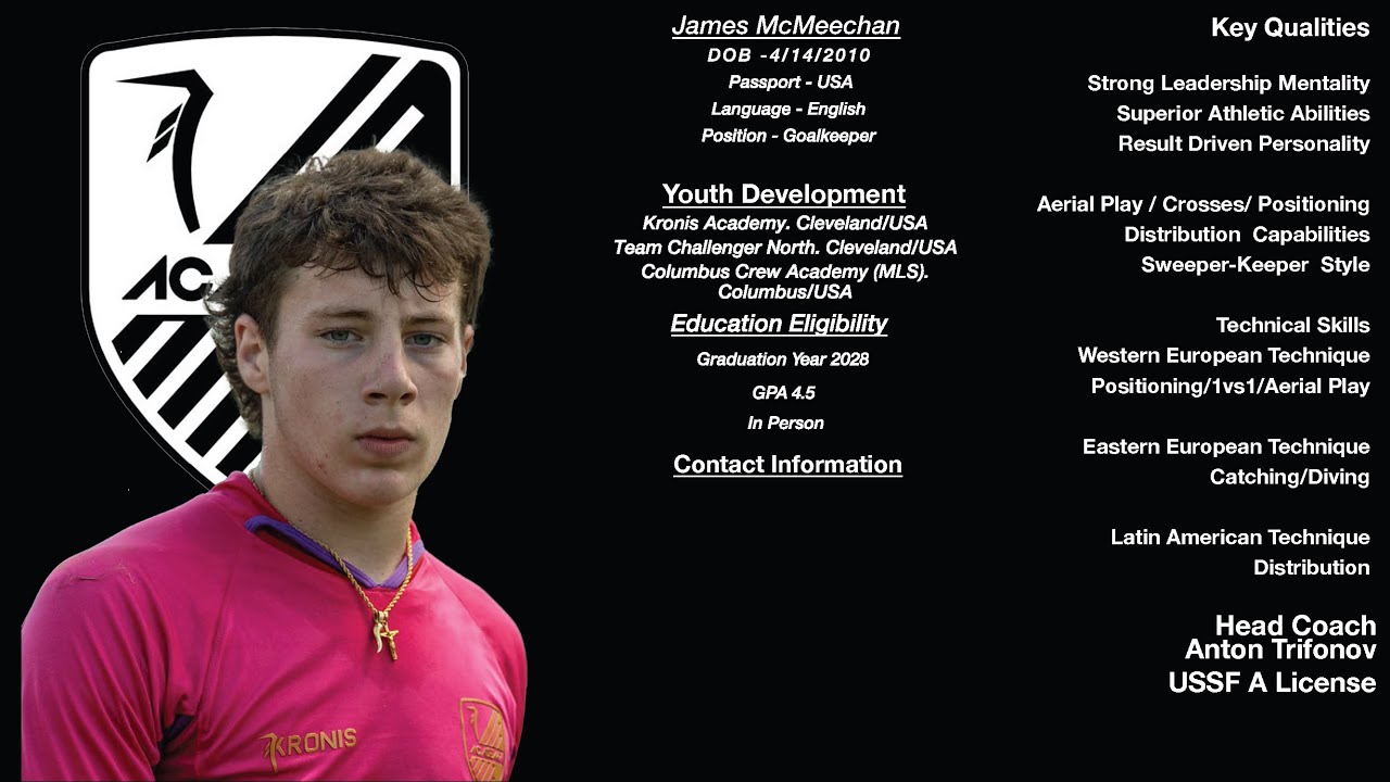 James McMeechan GK VideoProfile Graduation Year 2028 - YouTube