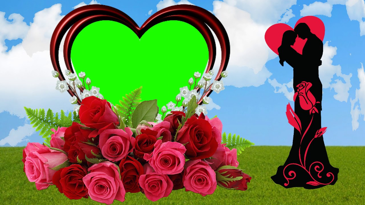 Wedding green screen background effect green screen love frame wedding ...