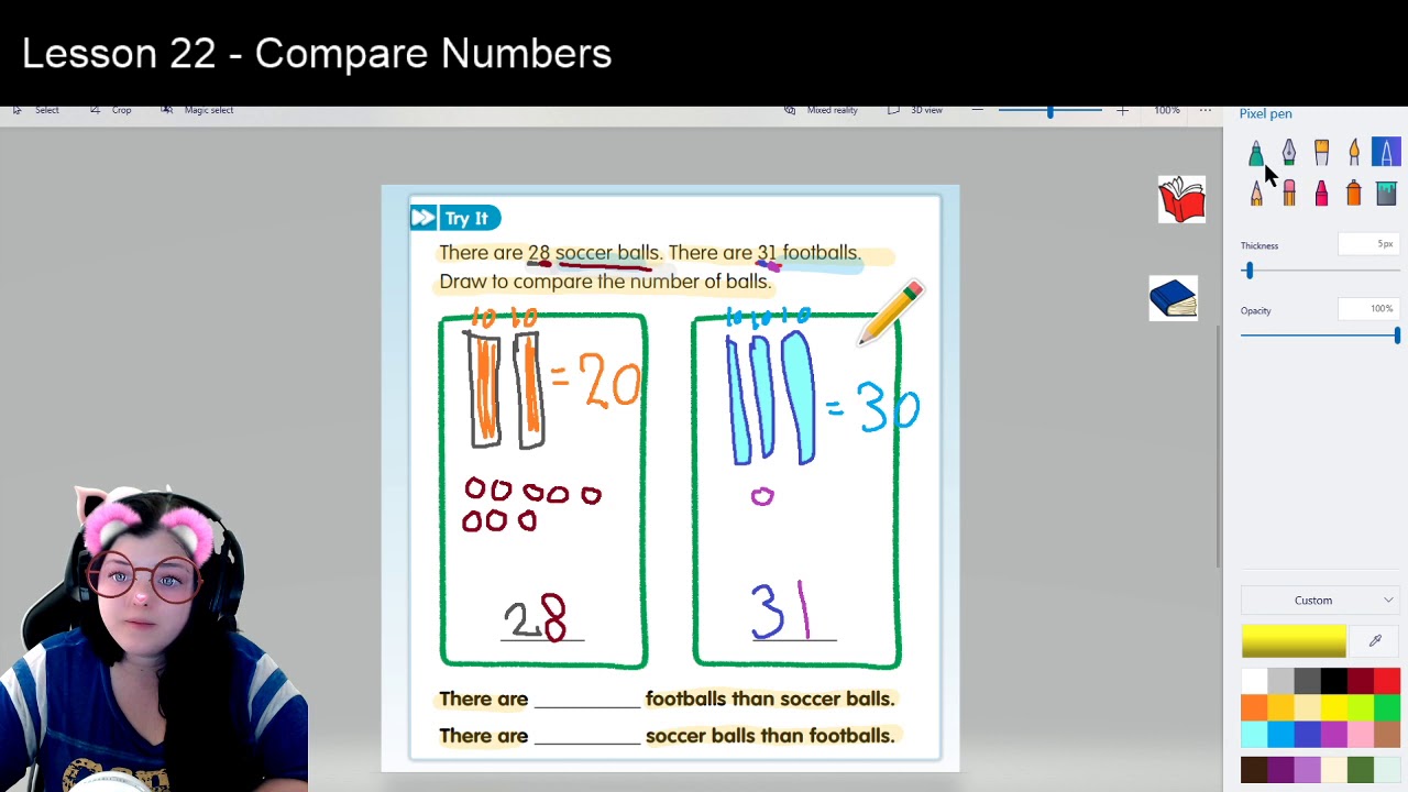 Compare Numbers from i-Ready - 1st Grade Math Part 2 of 6 - YouTube