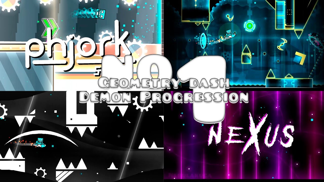 ЧЕТЫРЕ ДЕМОНА ЗА ОДИН ДЕНЬ GEOMETRY DASH DEMON PROGRESSION #1 - YouTube