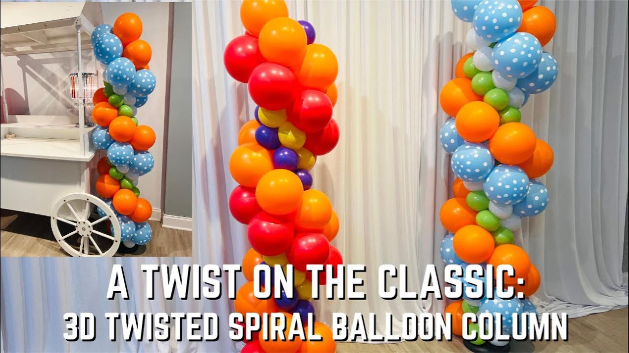 Modern Twist on the Classic Spiral Balloon Column - YouTube