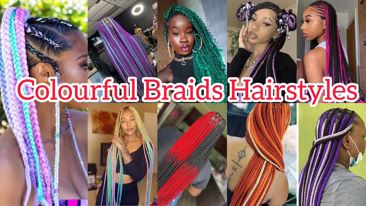 100+ Cute Colourful Braids Hairstyles Ideas For Black African Women 🔥 ...