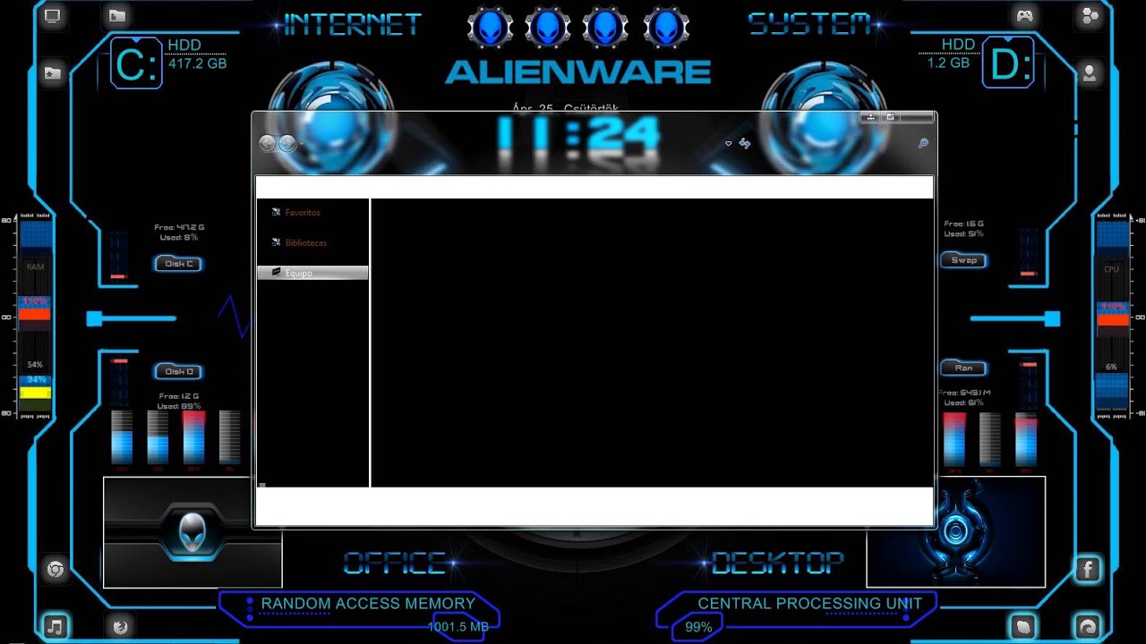 rainmeter blue - YouTube