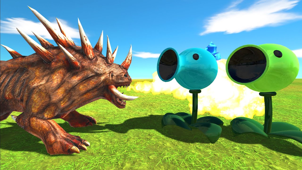Hellhound Attack Peashooter and Snow Pea - Animal Revolt Battle ...