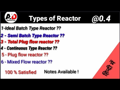 Types of Reactor? Semi Batch Reactor?Total Batch Reactor? Ideal Batch ...