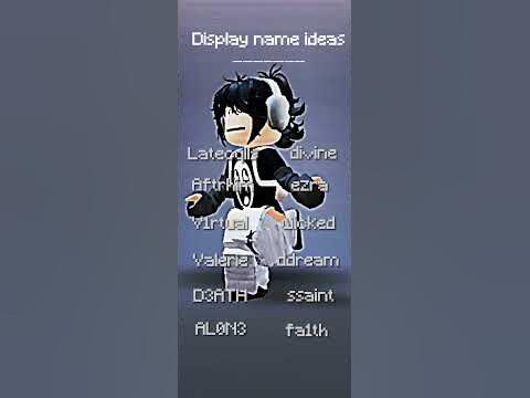 Roblox Display Name Ideas ! - YouTube