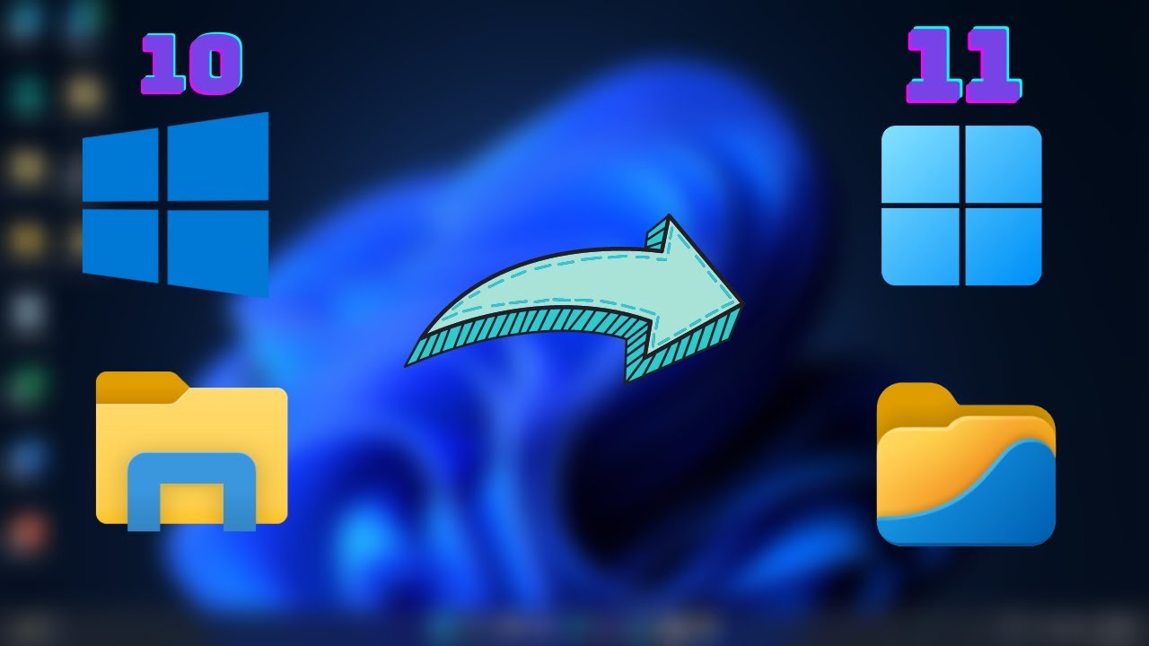 Upgrading the file explorer from Windows 10 to Windows 11. - YouTube