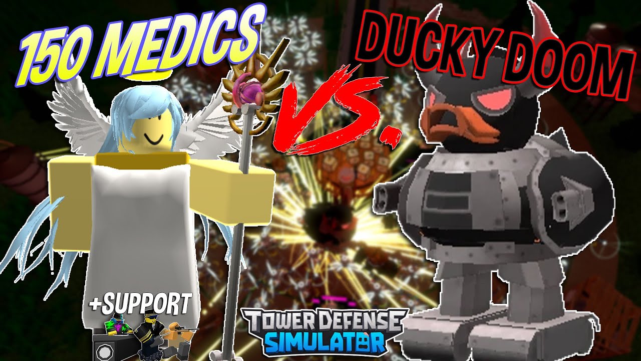 Can 150 MEDICS take down the MECHA DUCKY DOOM?! (TDS-ROBLOX) - YouTube