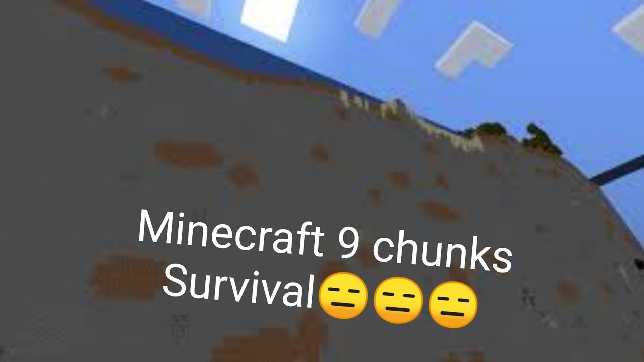 I survived the first time on 9 chunks ||minecraft - YouTube