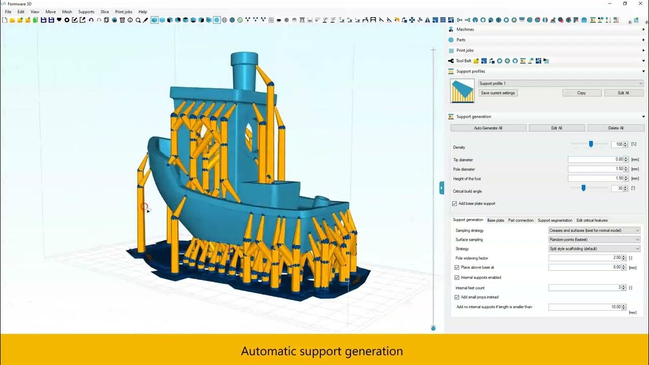 Automatic support generation - YouTube