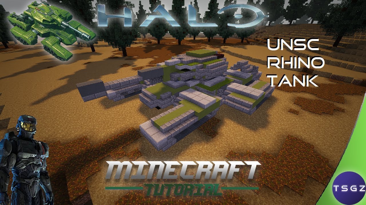 UNSC Rhino tank | Minecraft Halo tutorial - YouTube