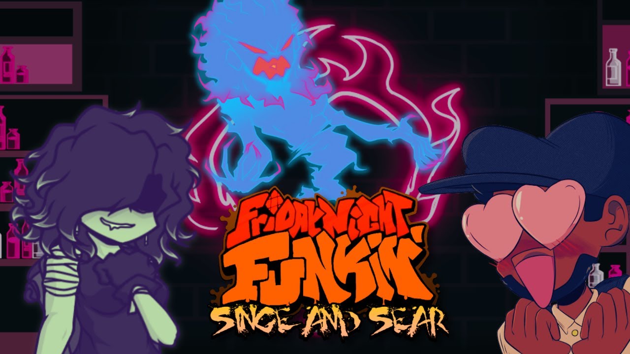 BABE IS BACK WITH HER REMIX TRACKS! ~ Singe & Sear FNF Mod - YouTube