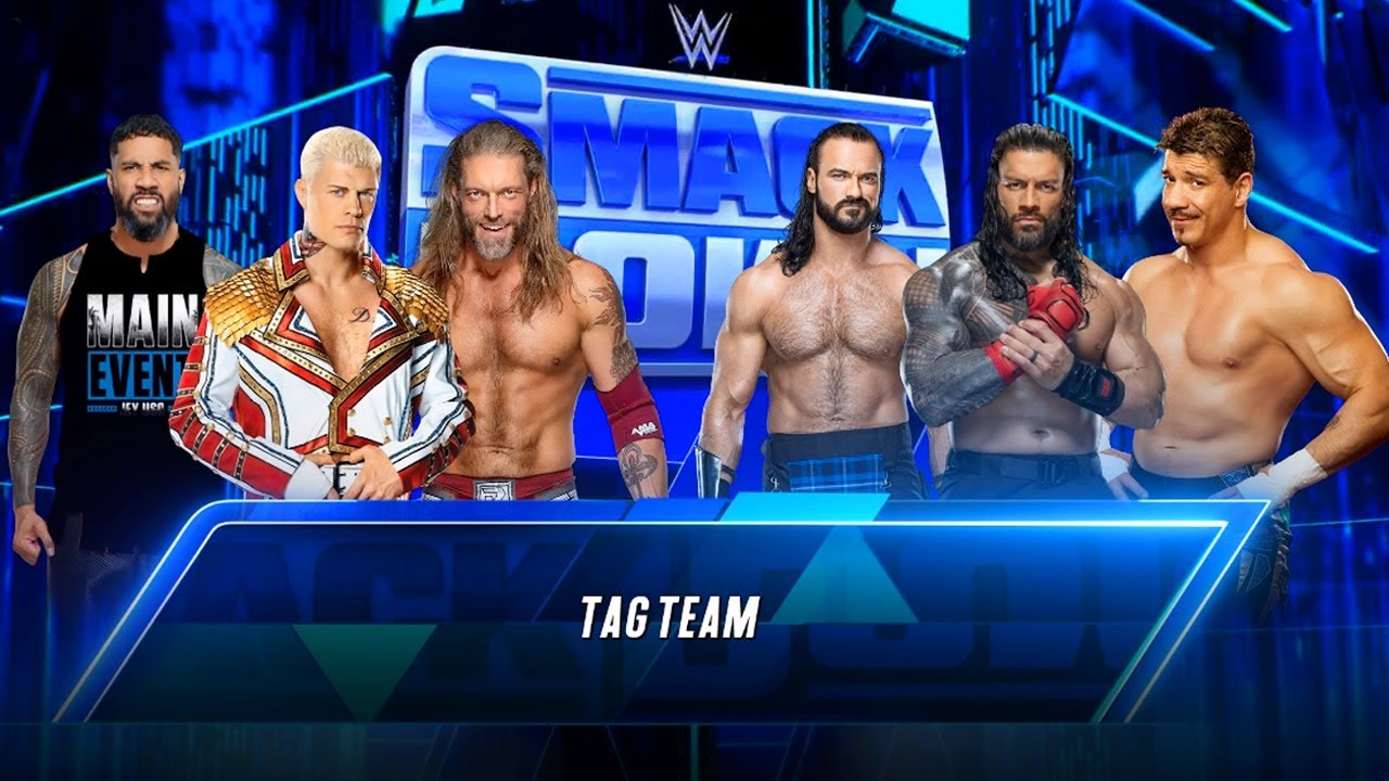 Cody Rhodes Jey Uso & Edge vs. Roman Reigns Drew Mcintyre & Eddie ...