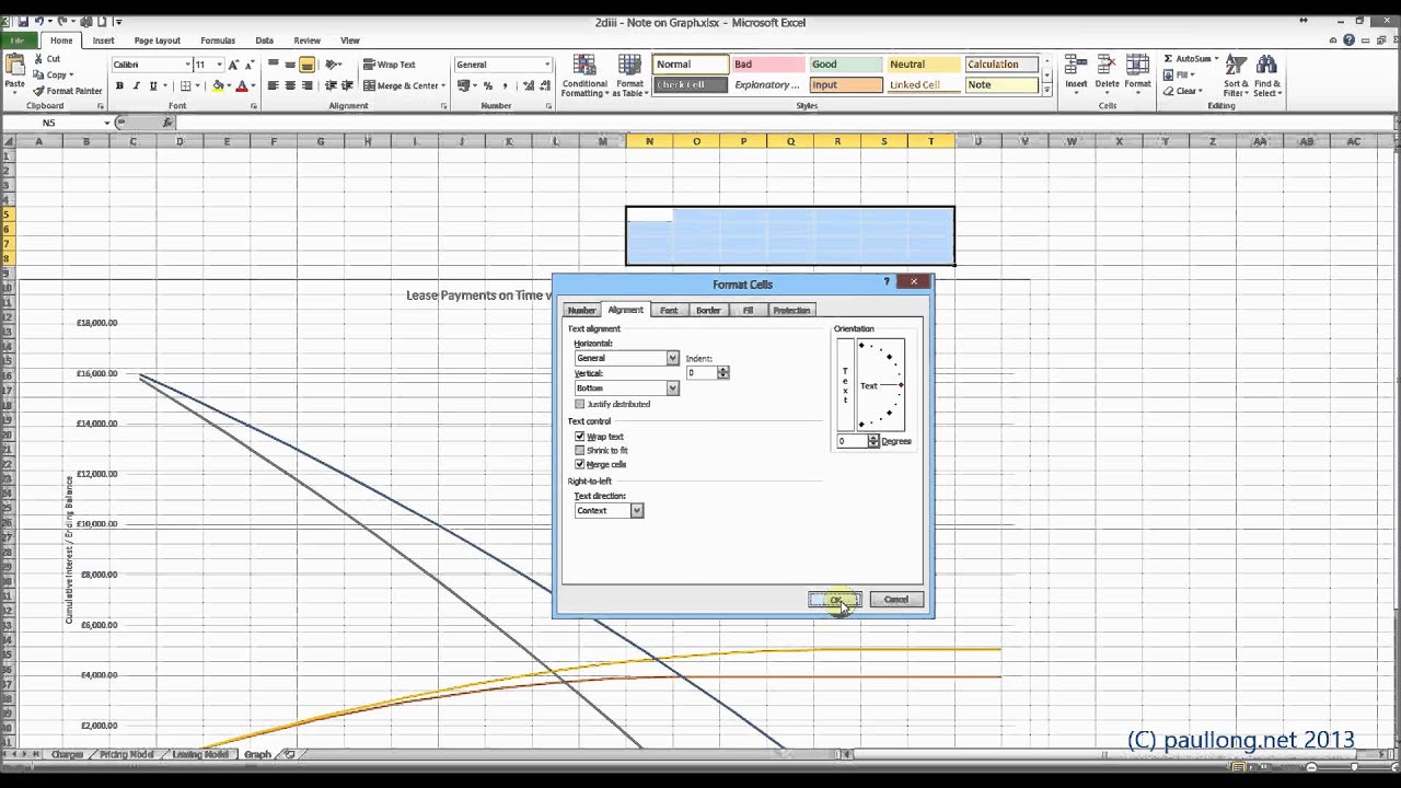 2diii (2) Adding the Note to the Graph (pre Excel 2013) - YouTube