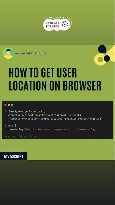 How To Get User Location On Browser #javascript #shorts - YouTube