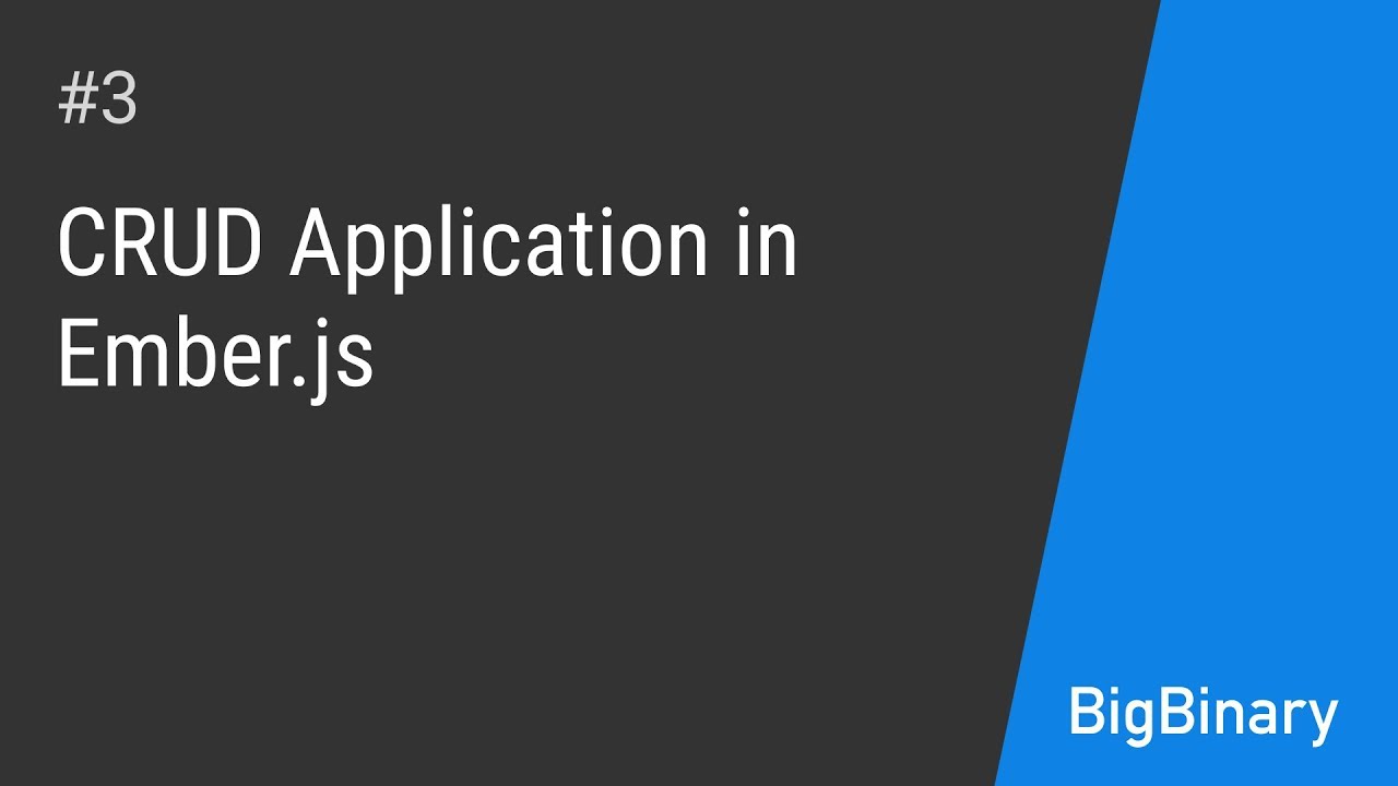 CRUD application in ember js - YouTube