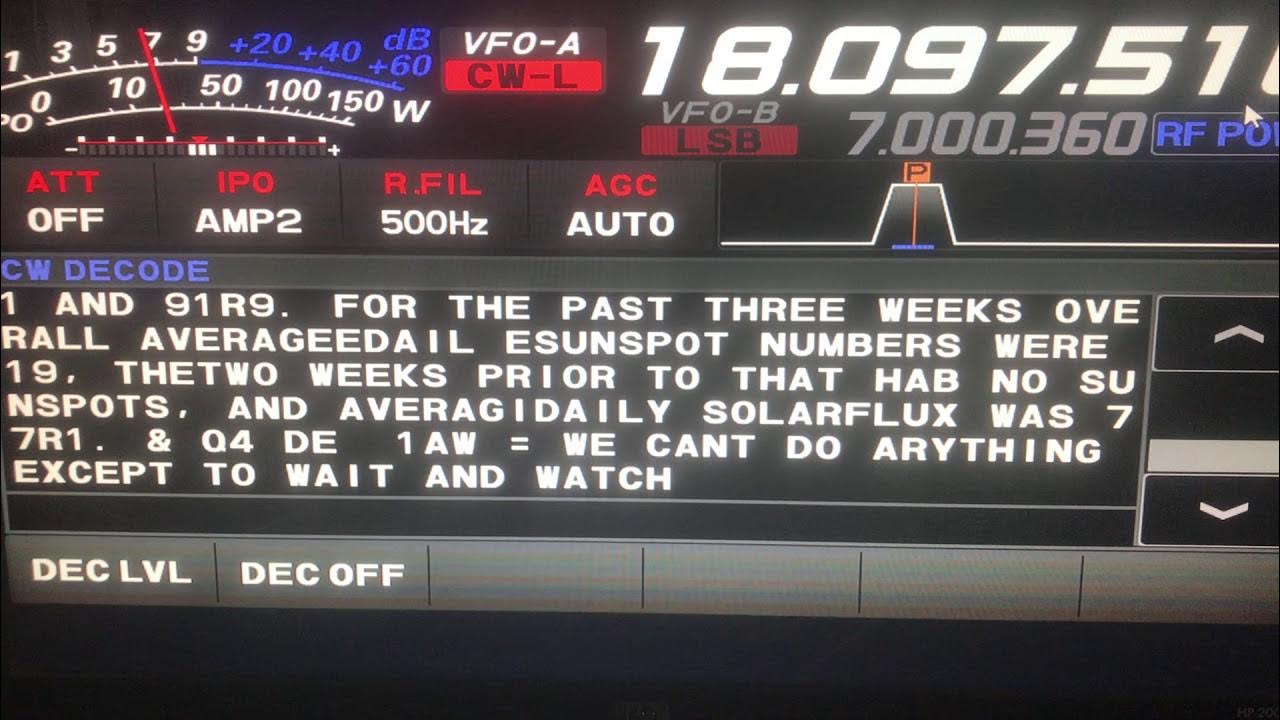 FTDX 10 CW Decode Feature. excellent!! - YouTube