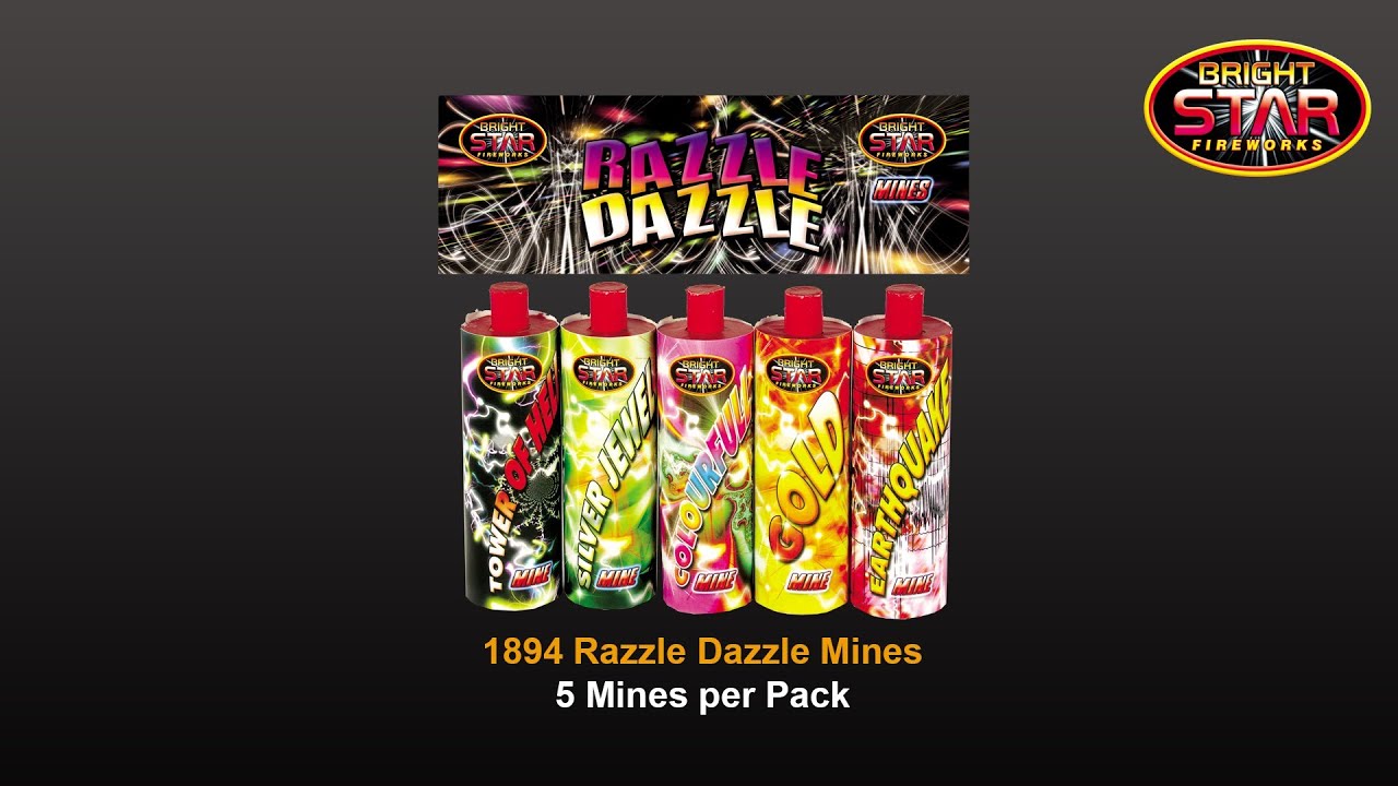 Bright Star Fireworks - 1894 Razzle Dazzle Mines - YouTube