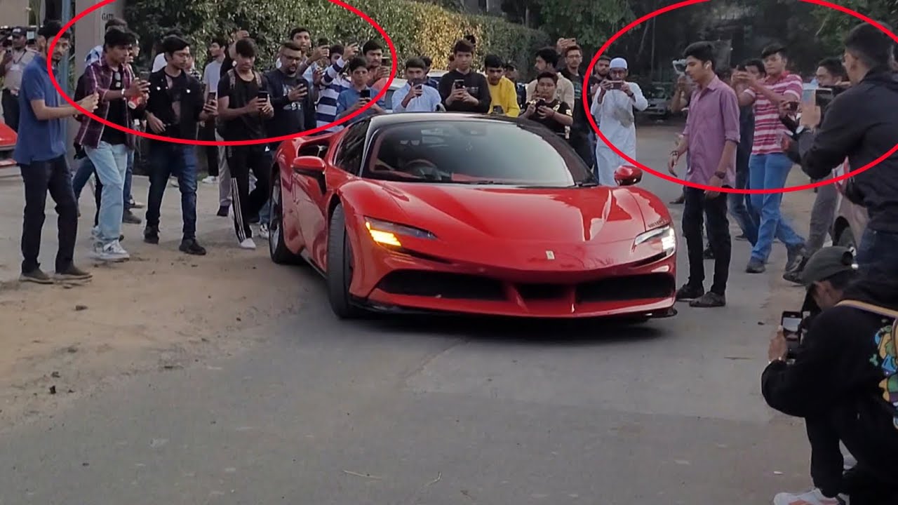Public Reaction on Ferrari In India supercars Ahmedabad | Ferrari in ...