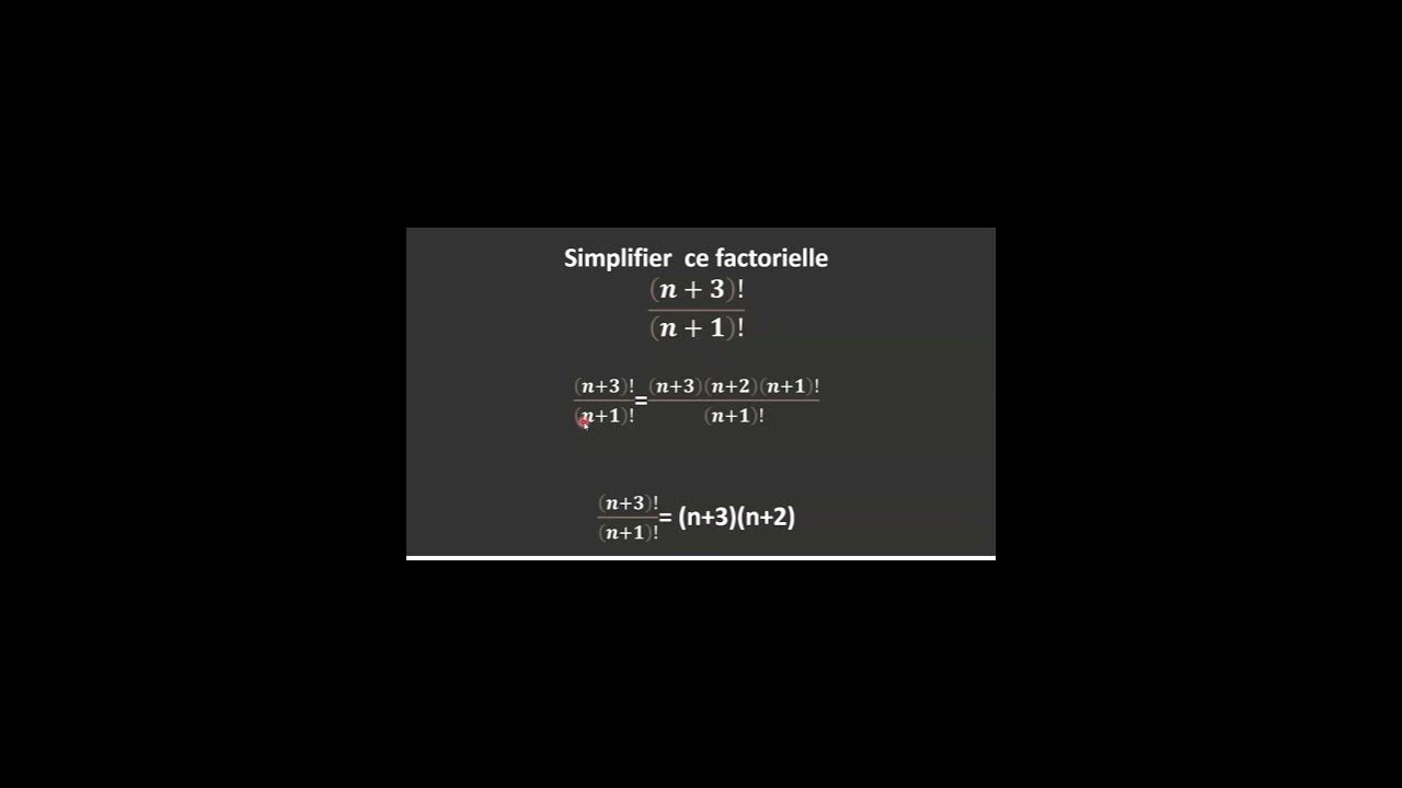 Simplification de factorielle - YouTube