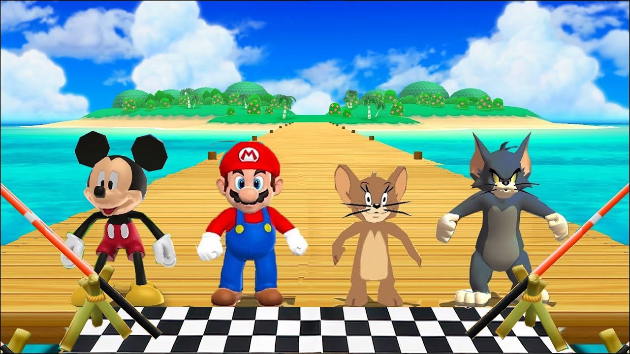 Mario Party 9 MiniGames Mickey Mouse Vs Mario Vs Tom Vs Jerry (Master ...